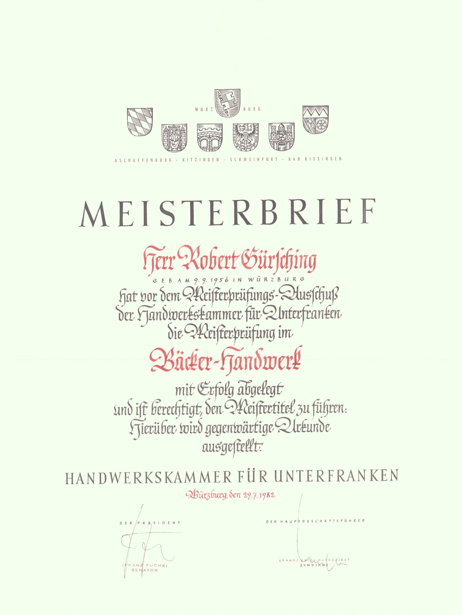 Bäckerei Markus Gürsching | Gerolzhofen | Auszeichnungen